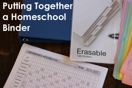 Putting Together a Homeschool Binder