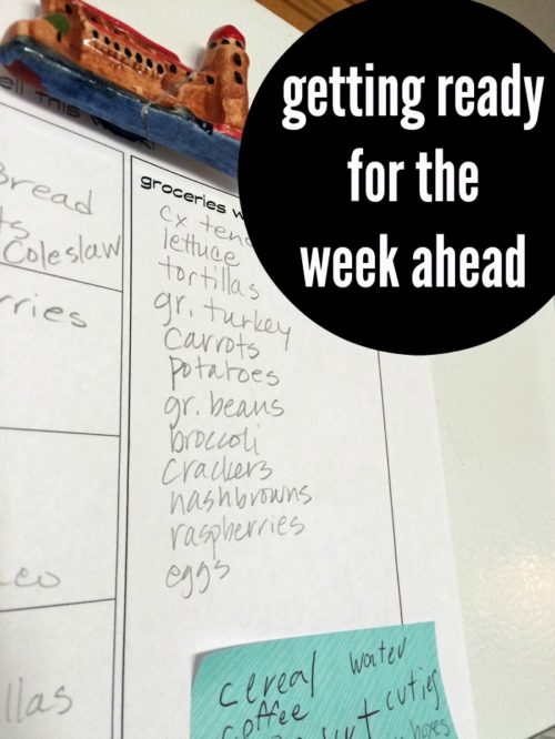 Getting Ready for the Week Ahead | Plans for Moms
