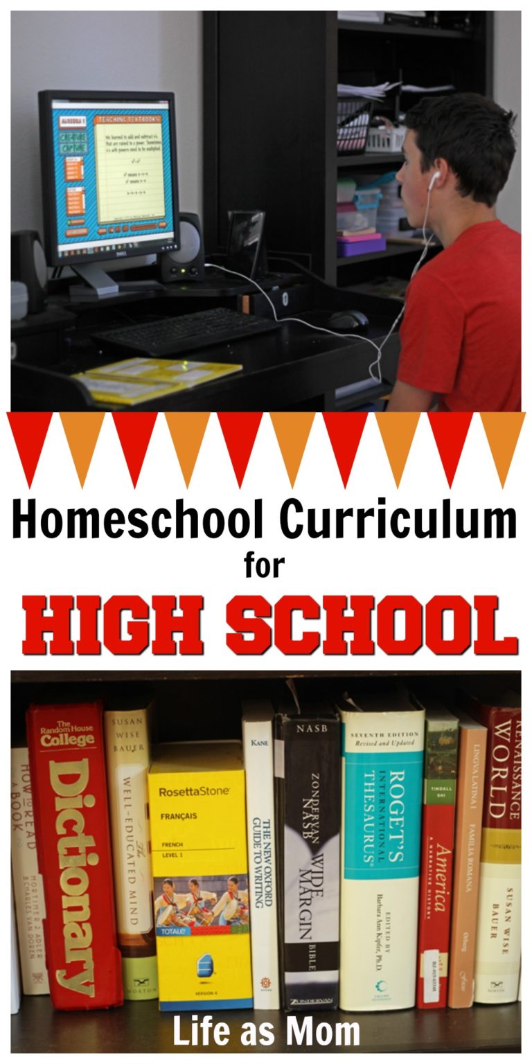 Homeschool Curriculum for High School - Life as Mom
