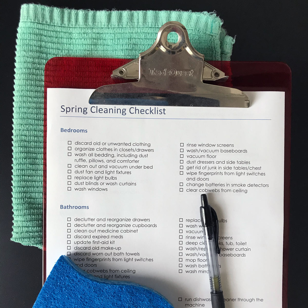 Spring Cleaning Checklist
