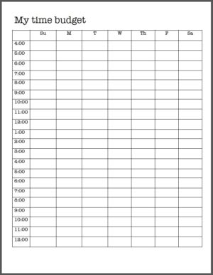 Get Ready for Summer with a Time Budget