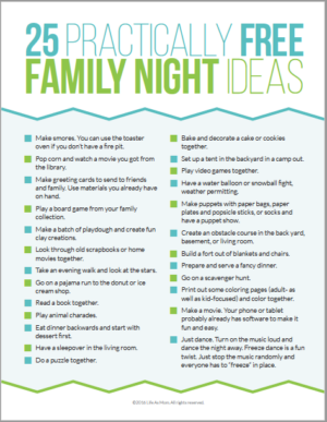 Practically Free Family Night Ideas to Try with Your Kids - Life as Mom