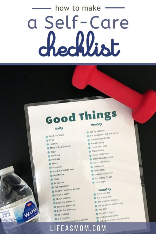 How to Create a Self-Care Checklist - Life as Mom