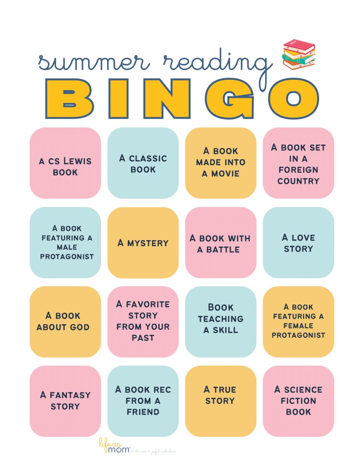 Summer Reading Bingo for Families - Life as Mom